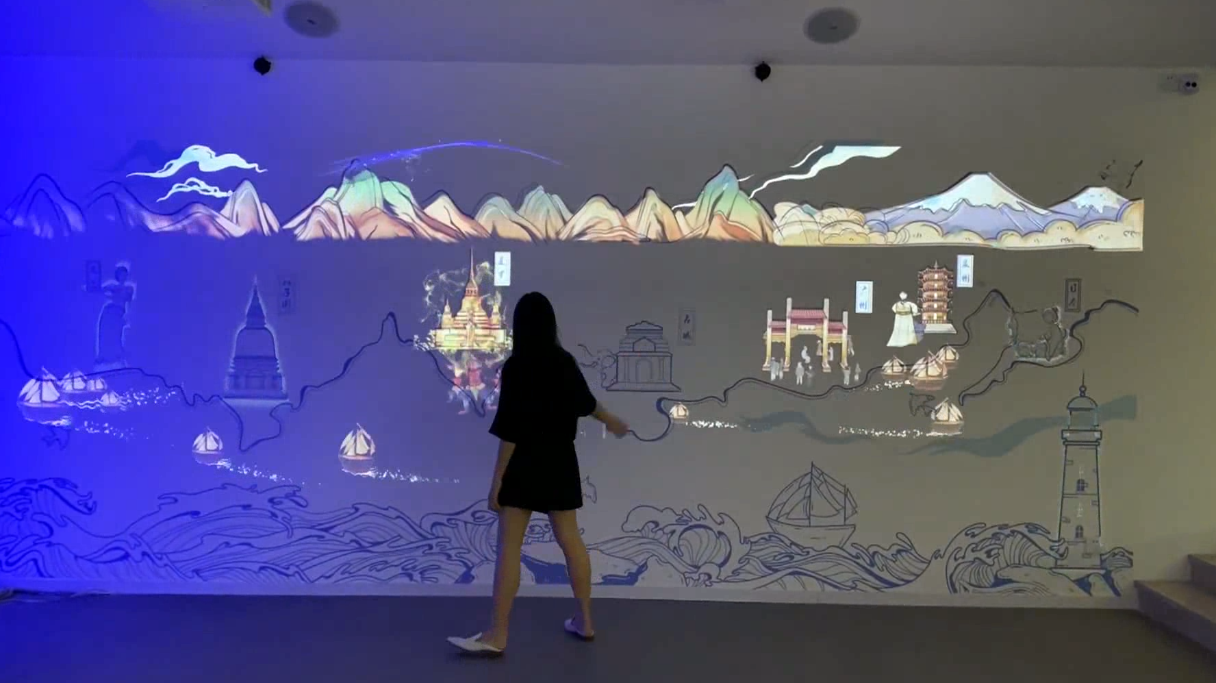 墙面互动投影 行业资讯 苏州绘枫互动科技有限公司展厅展馆多媒体